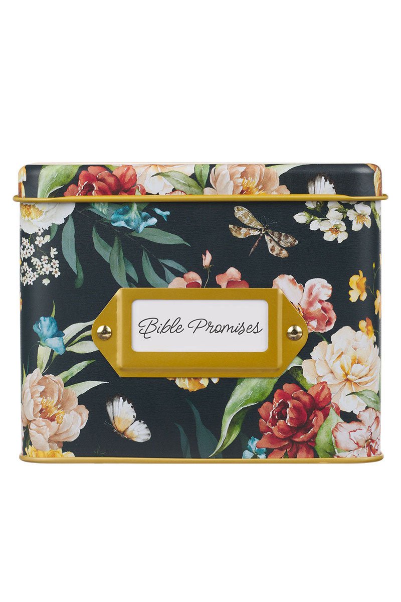 Black Floral Bible Promises Cards in a Gift Tin | Wholesale Accessory ...