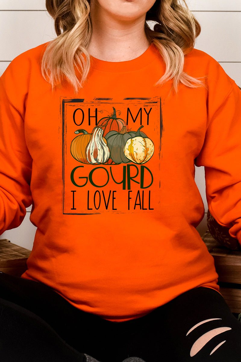 Oh My Gourd I Love Fall Heavy-weight Crew Sweatshirt | Wholesale Accessory Market