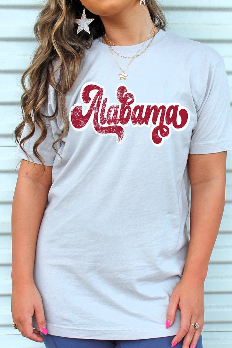 Distressed Alabama Script Unisex Blend Tee | Wholesale Accessory Market