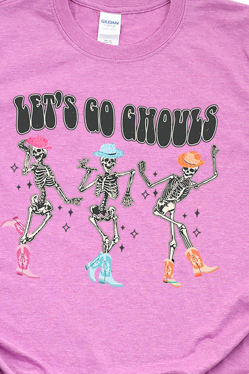 Skeleton Let's Go Ghouls Short Sleeve Relaxed Fit T-Shirt | Wholesale ...