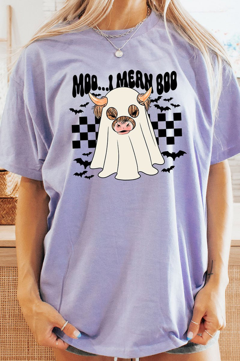 Moo I Mean Boo Short Sleeve Relaxed Fit T-Shirt | Wholesale Accessory ...