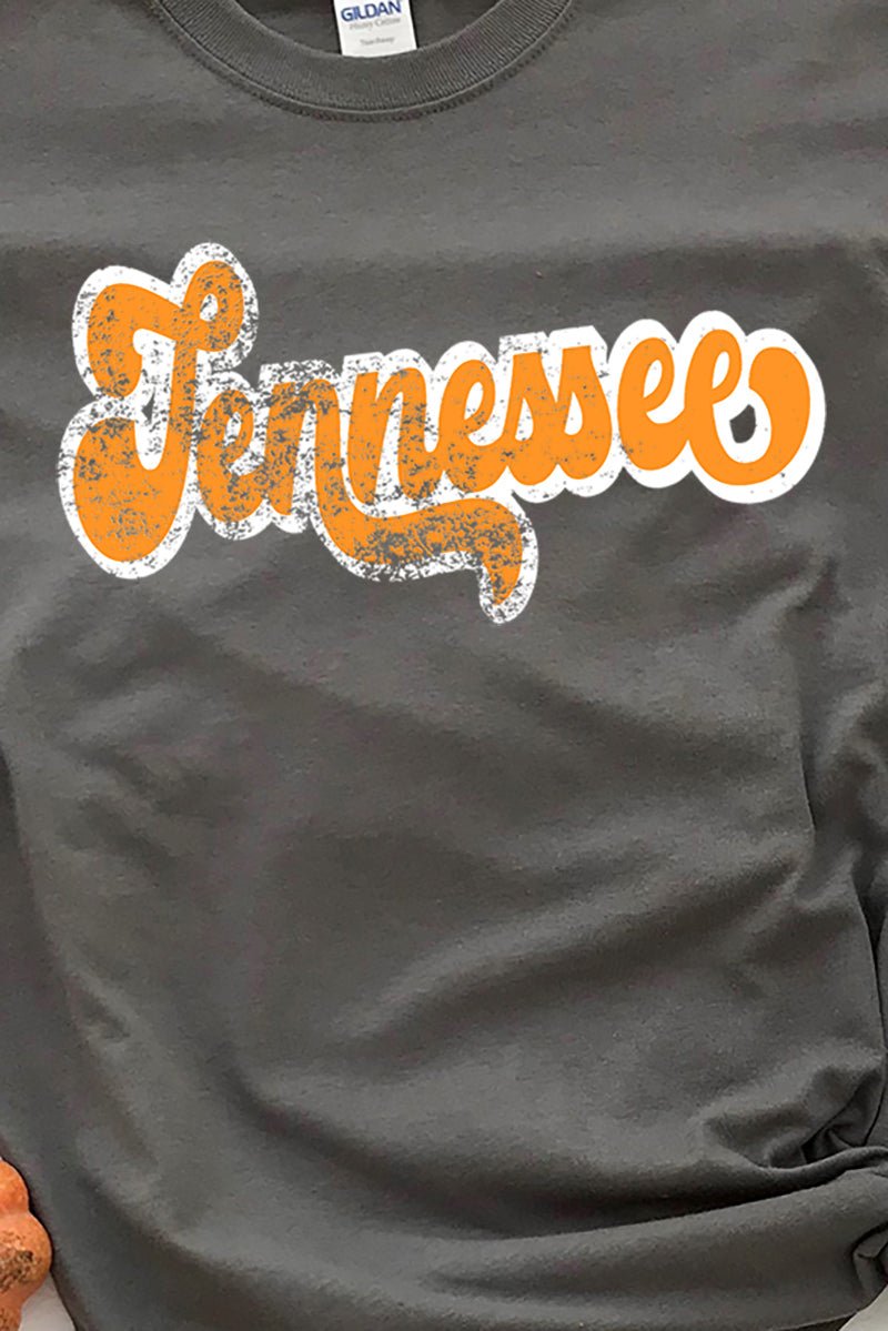 Distressed Tennessee Script Short Sleeve Relaxed Fit T-Shirt ...