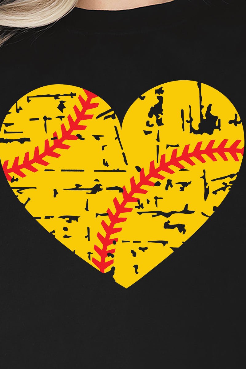 Distressed Softball Heart Unisex NuBlend Crew Sweatshirt | Wholesale ...