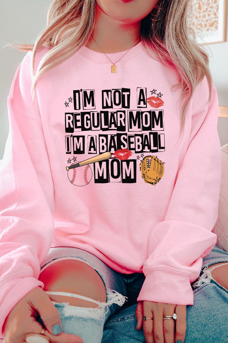 Not A Regular Mom Baseball Mom Unisex NuBlend Crew Sweatshirt ...