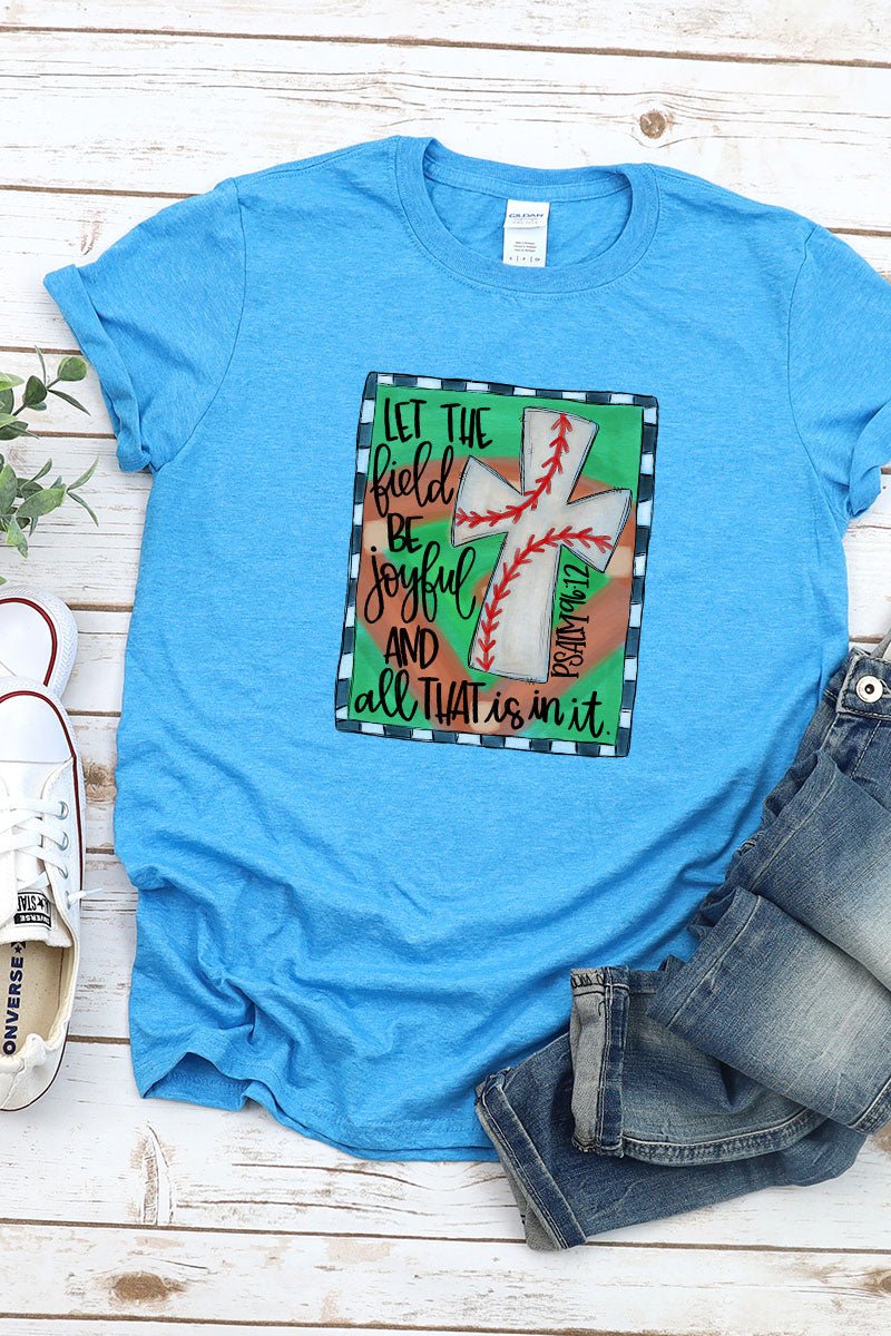 Field Be Joyful Baseball Softstyle Adult T-Shirt | Wholesale Accessory ...