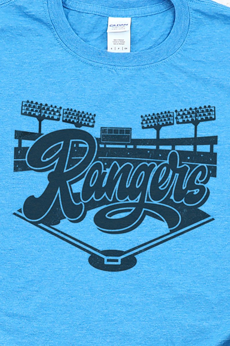 Baseball Diamond Rangers Softstyle Adult T-Shirt | Wholesale Accessory ...