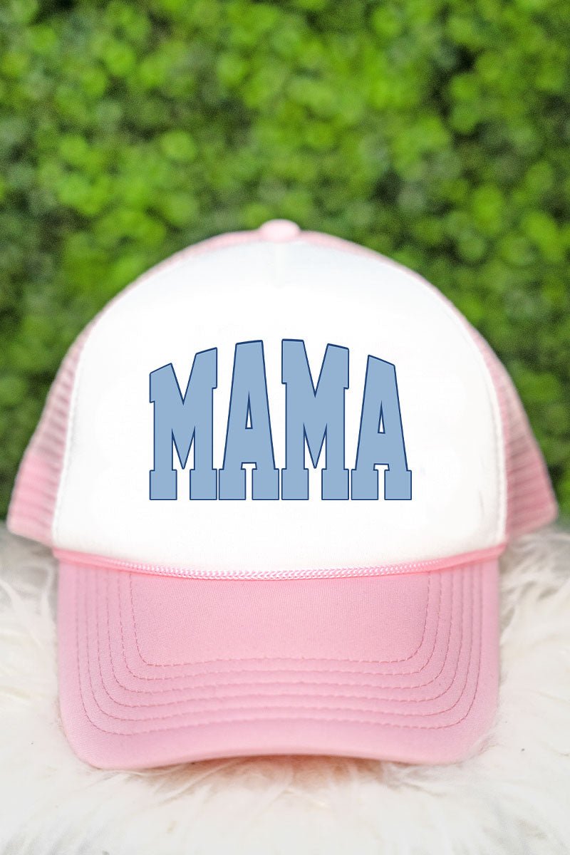 Blue Arched Mama Foam Mesh Back Trucker Cap | Wholesale Accessory Market
