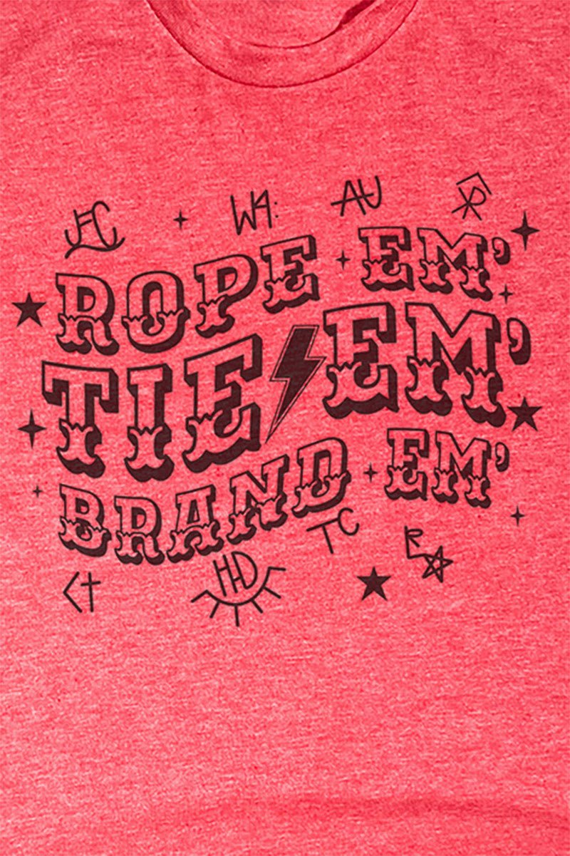 Rope Em' Tie Em' Brand Em' Unisex Poly-Rich Blend Tee | Wholesale ...