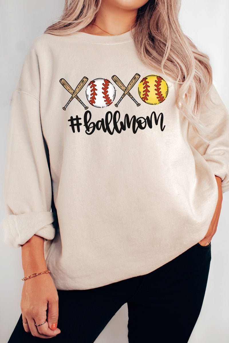 #Ball Mom Heavy-weight Crew Sweatshirt | Wholesale Accessory Market