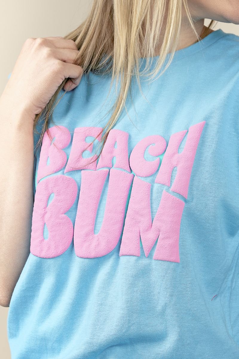 Beach Bum Puff Vinyl Unisex Blend Tee | Wholesale Accessory Market