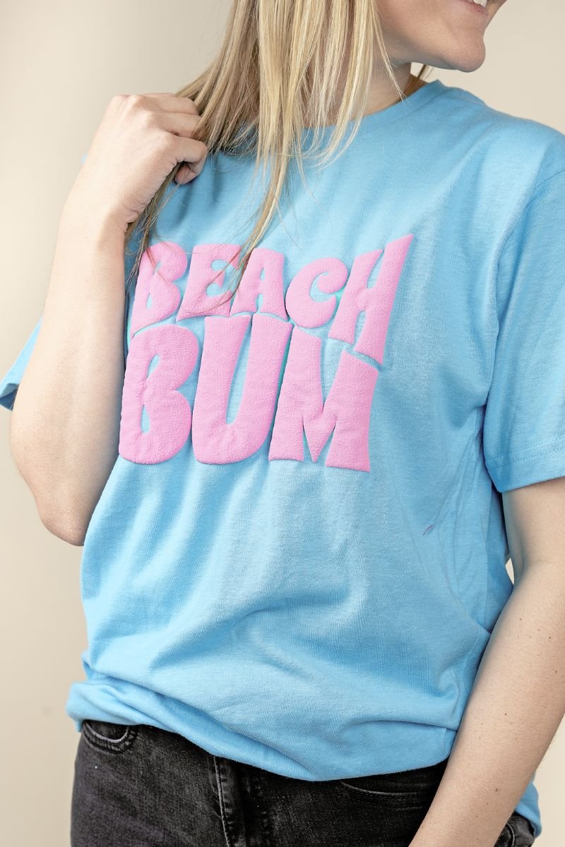 Beach Bum Puff Vinyl Unisex Blend Tee | Wholesale Accessory Market