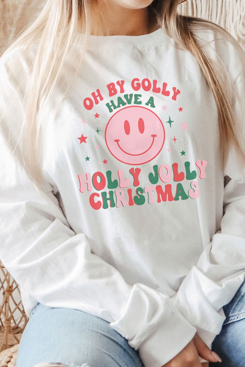 Oh By Golly Christmas Unisex Dri-Power Long-Sleeve 50/50 Tee ...