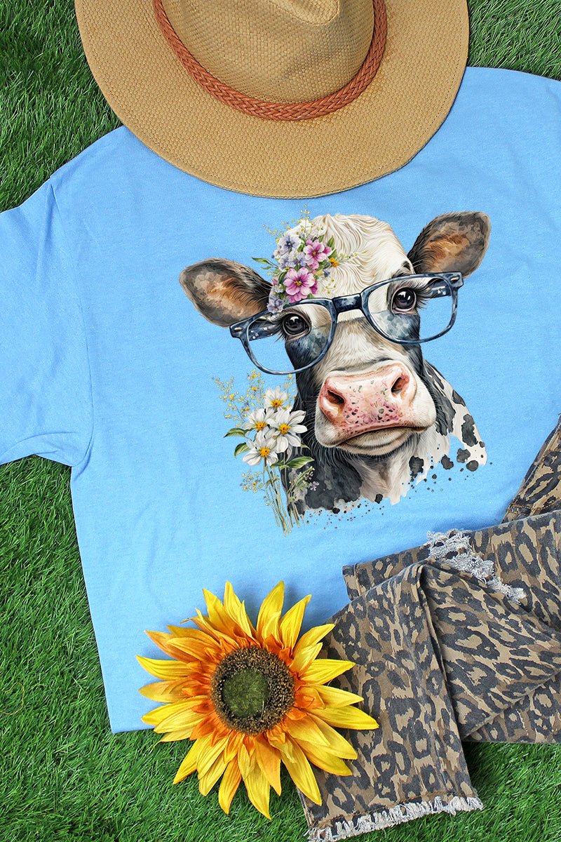 Fancy Glasses Cow Dri-Power 50/50 Tee | Wholesale Accessory Market