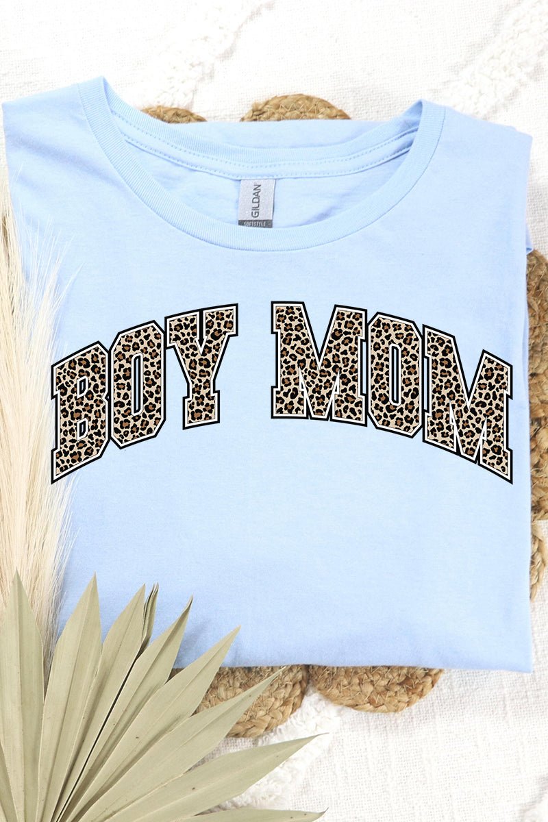 Arched Boy Mom Leopard Dri-Power 50/50 Tee | Wholesale Accessory Market