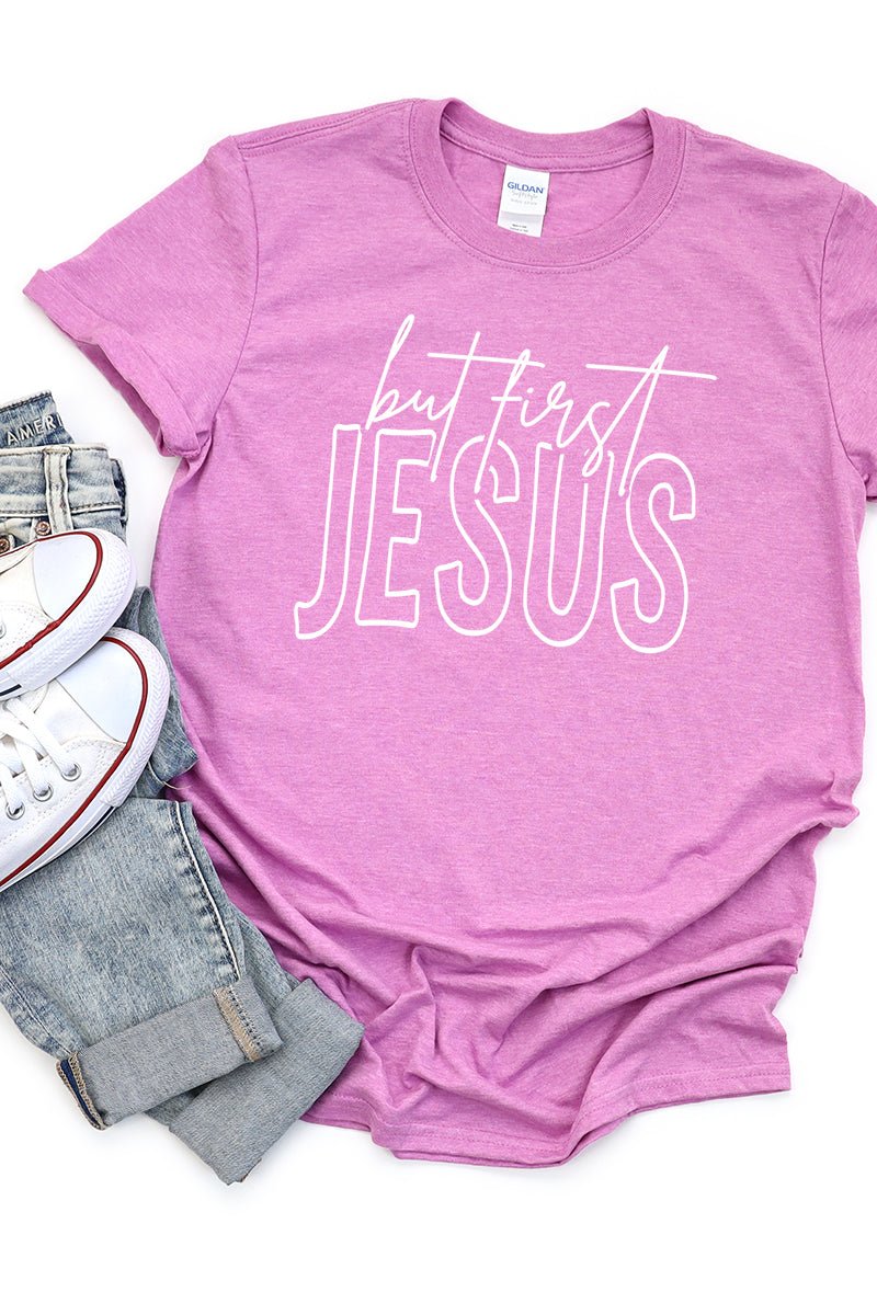 But First Jesus Short Sleeve Relaxed Fit T-Shirt | Wholesale Accessory ...
