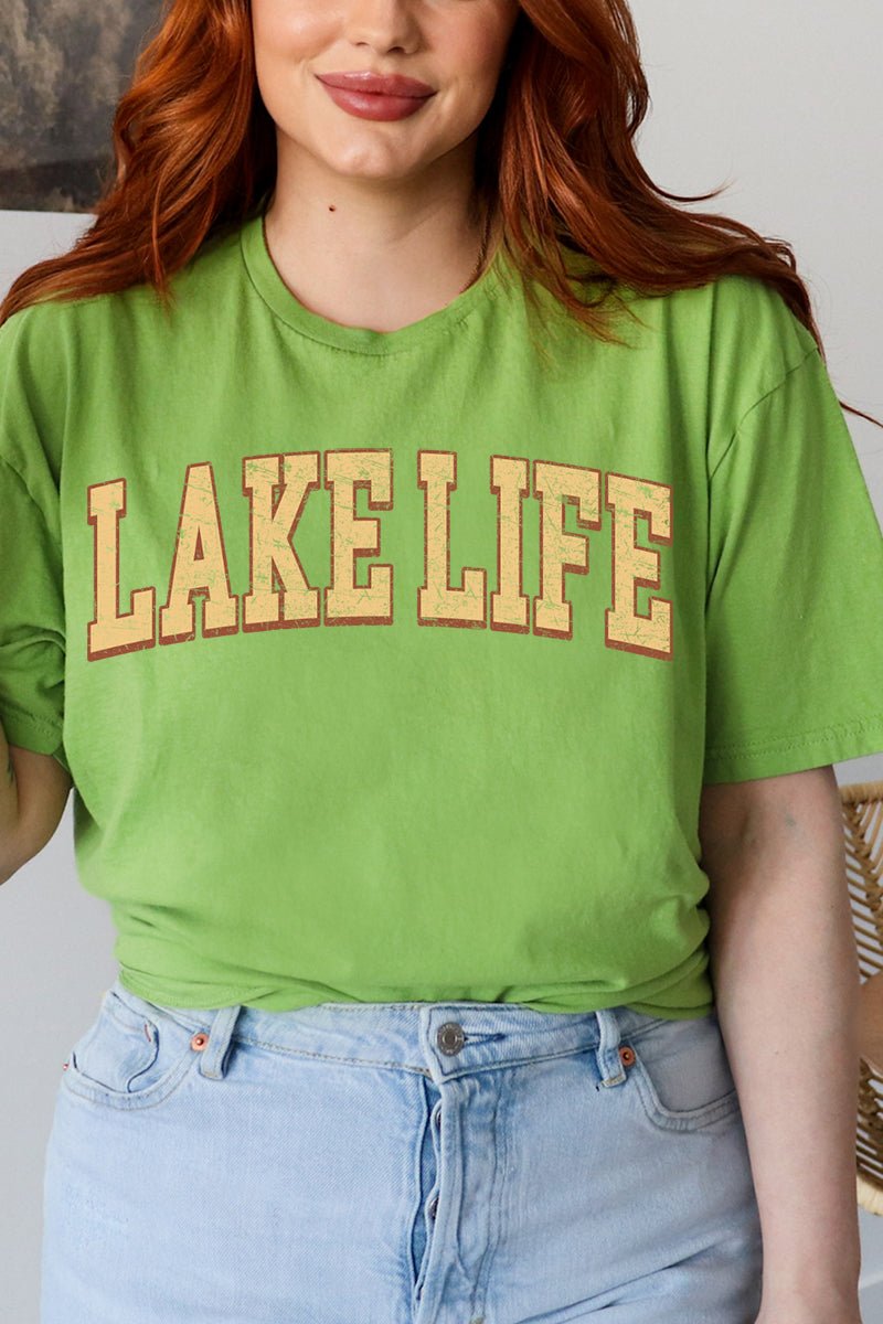 Vintage Varsity Lake Life Short Sleeve Relaxed Fit T-Shirt | Wholesale ...