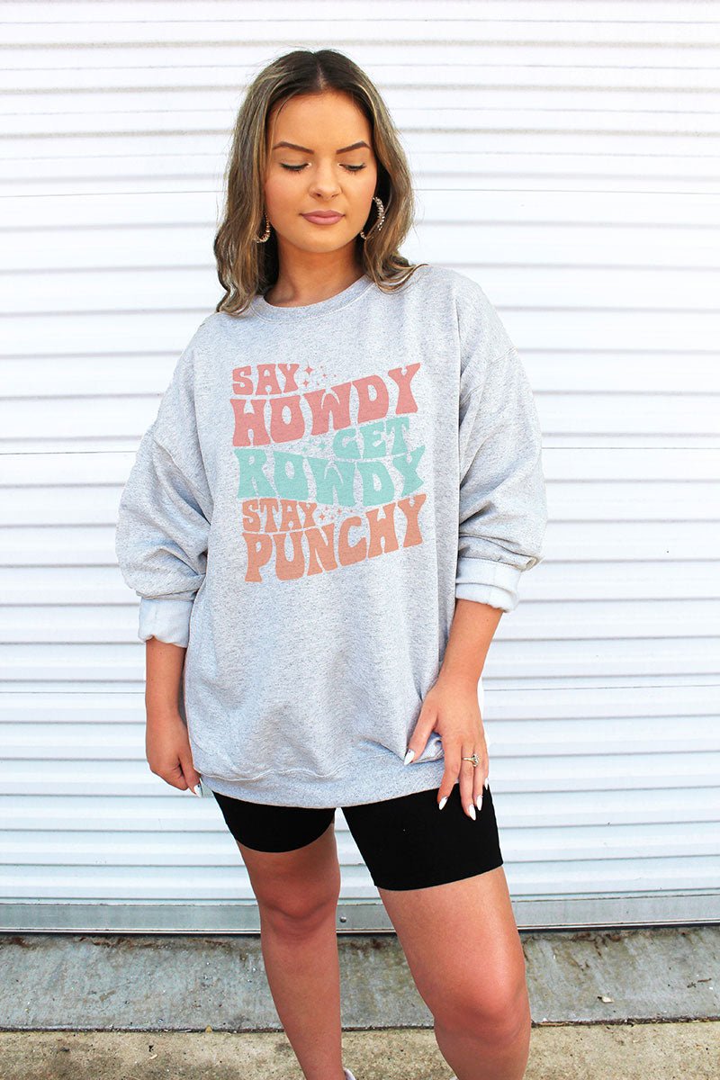 Rowdy Howdy Punchy Unisex NuBlend Crew Sweatshirt | Wholesale Accessory ...