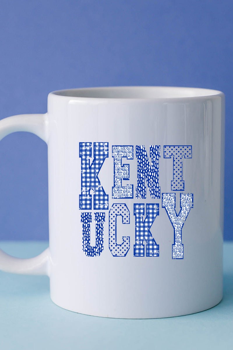 Patchwork Kentucky White Mug | Wholesale Accessory Market