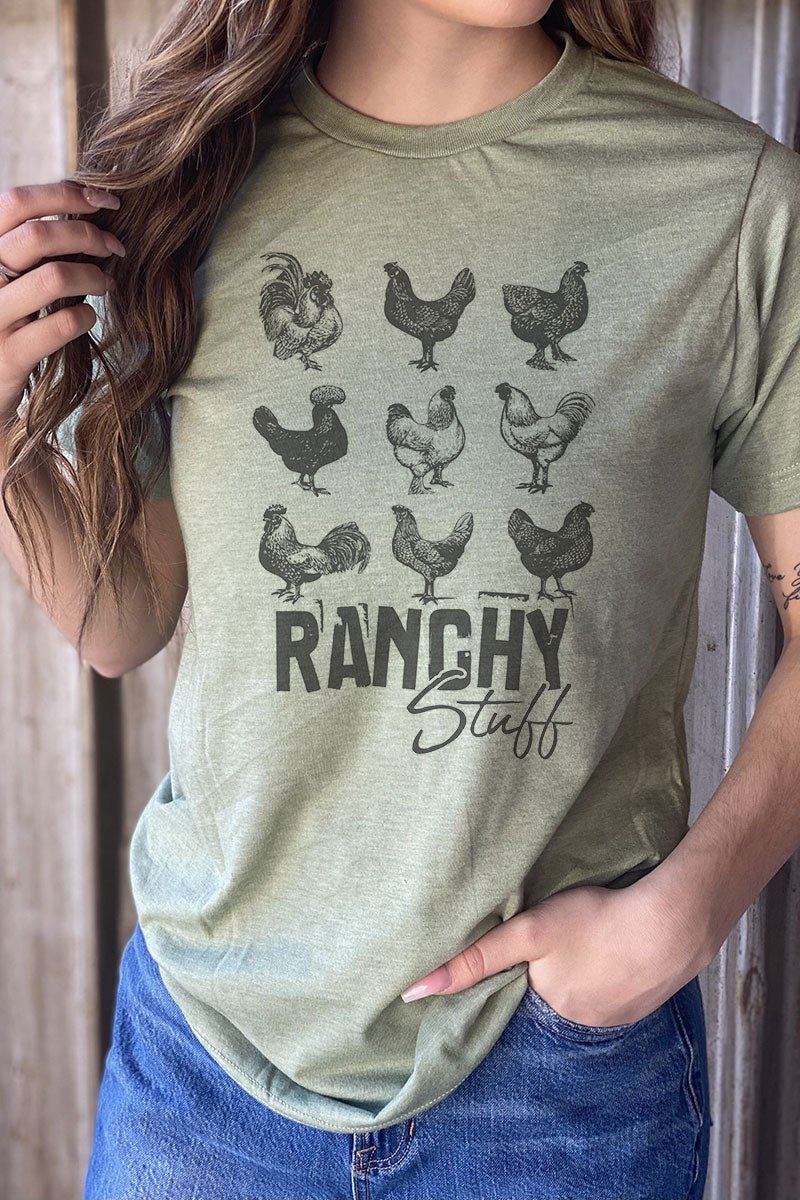 Ranchy Chicken Stuff Unisex Poly-Rich Blend Tee | Wholesale Accessory ...