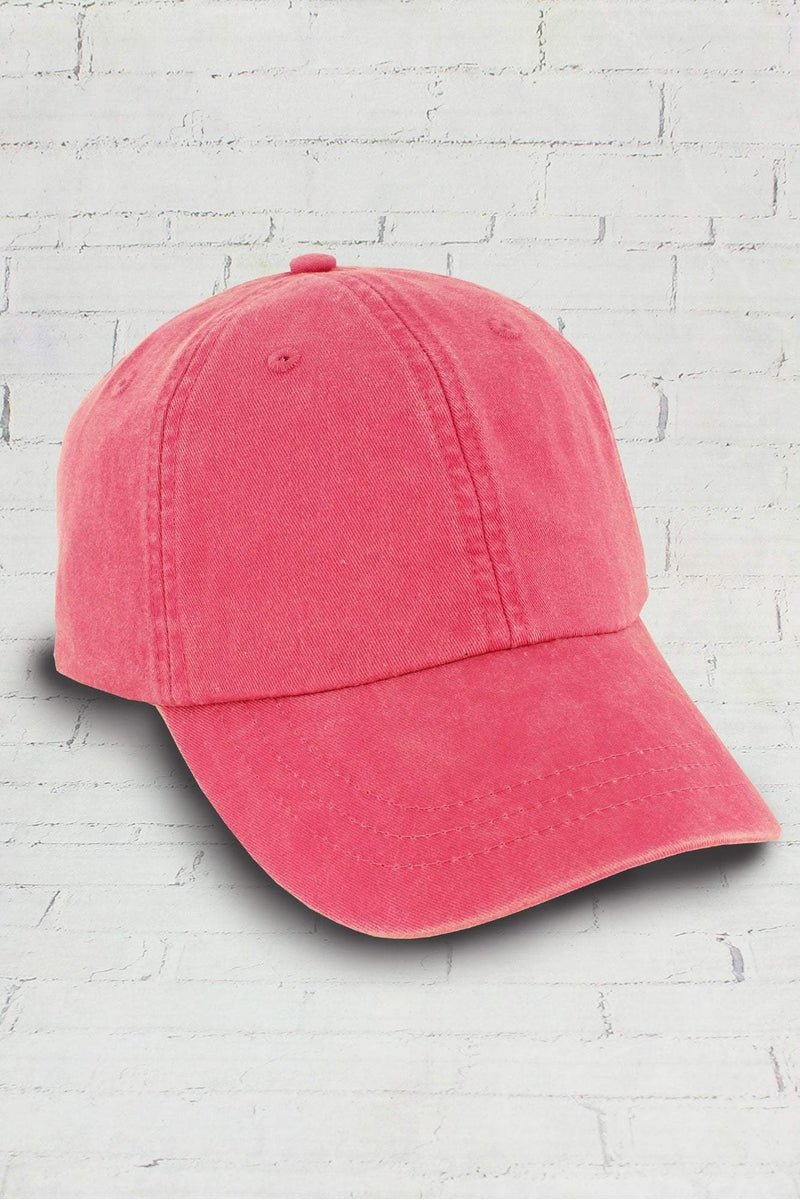 Washed Hot Pink Baseball Cap #LP101 | Wholesale Accessory Market